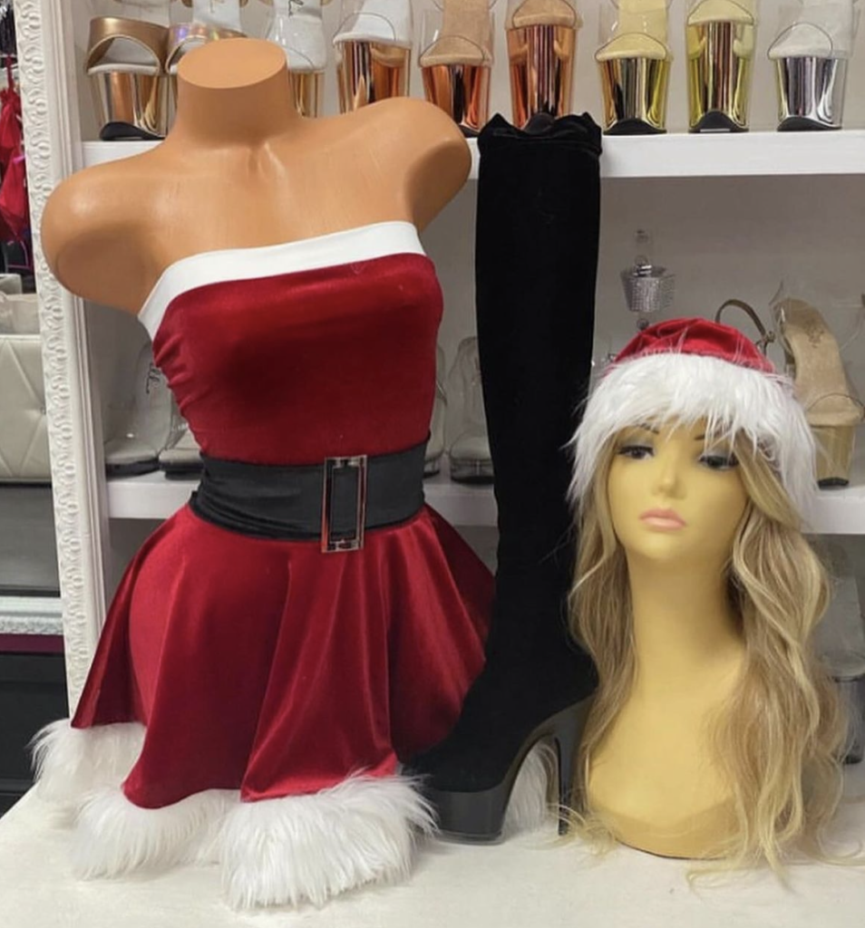 Santa Cutie Velvet Dress | Red Strapless Holiday Dress