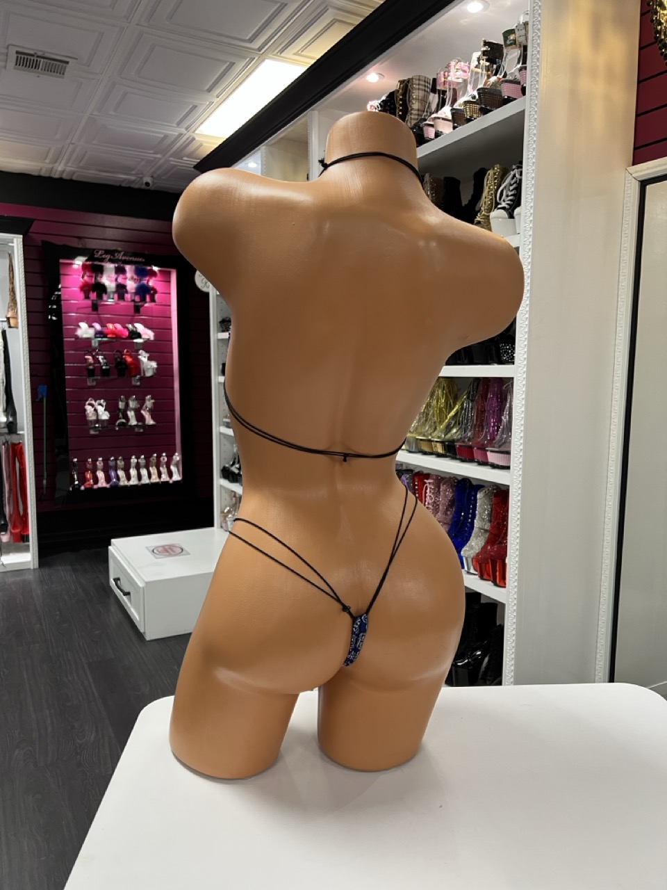 Blue Bandana Print Micro Bikini Set - Pleasure Zone